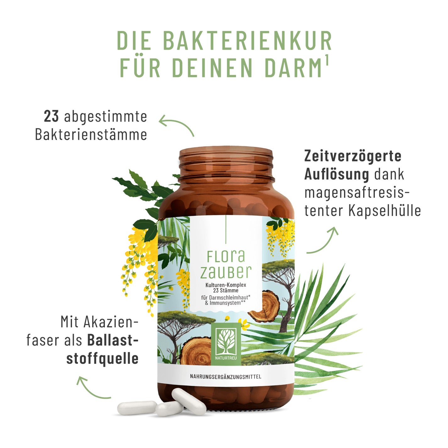 NATURTREU FLORAZAUBER · Kulturen Komplex mit 23 Bakterienstämmen