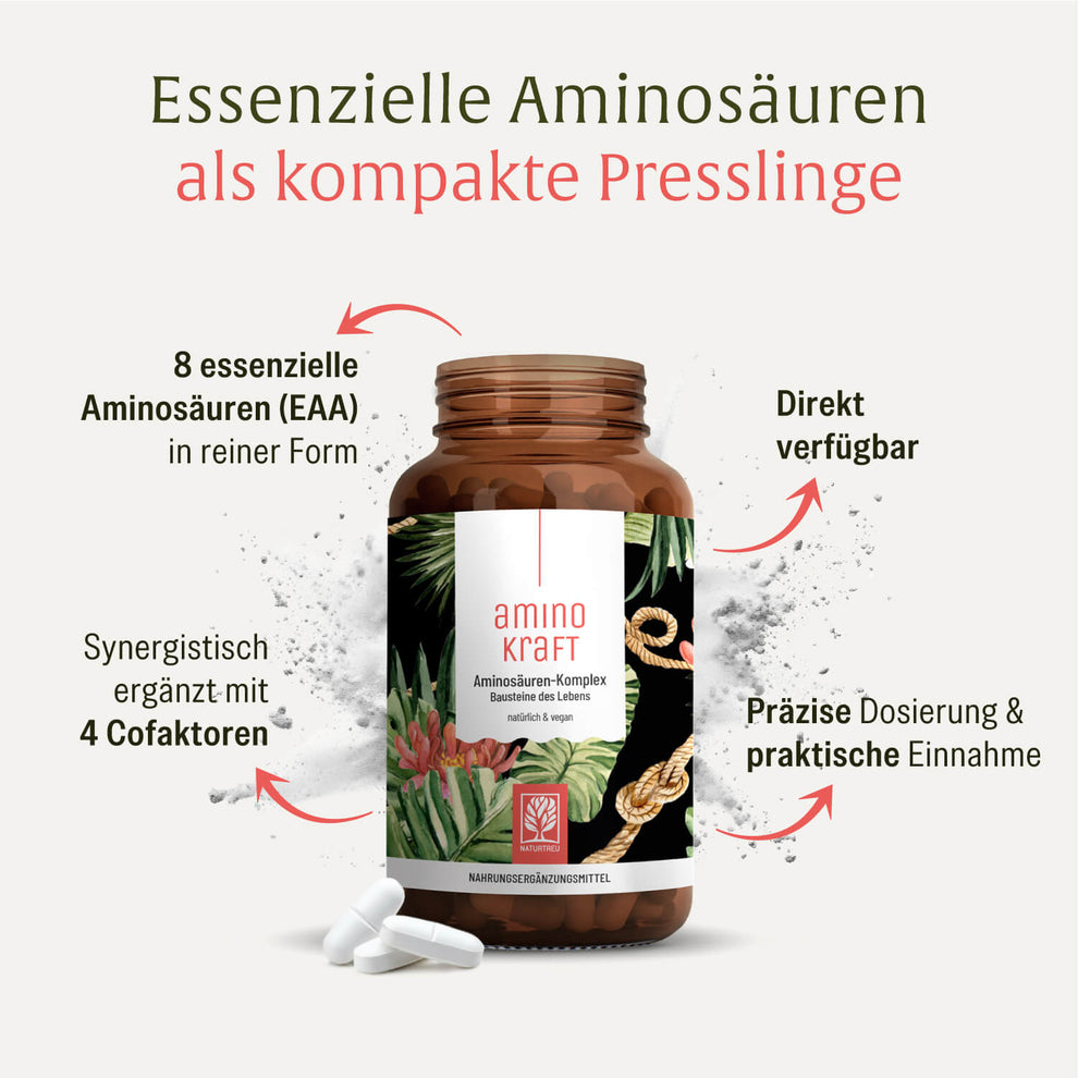 Aminosäuren Komplex hochdosiert · AMINOKRAFT von NATURTREU