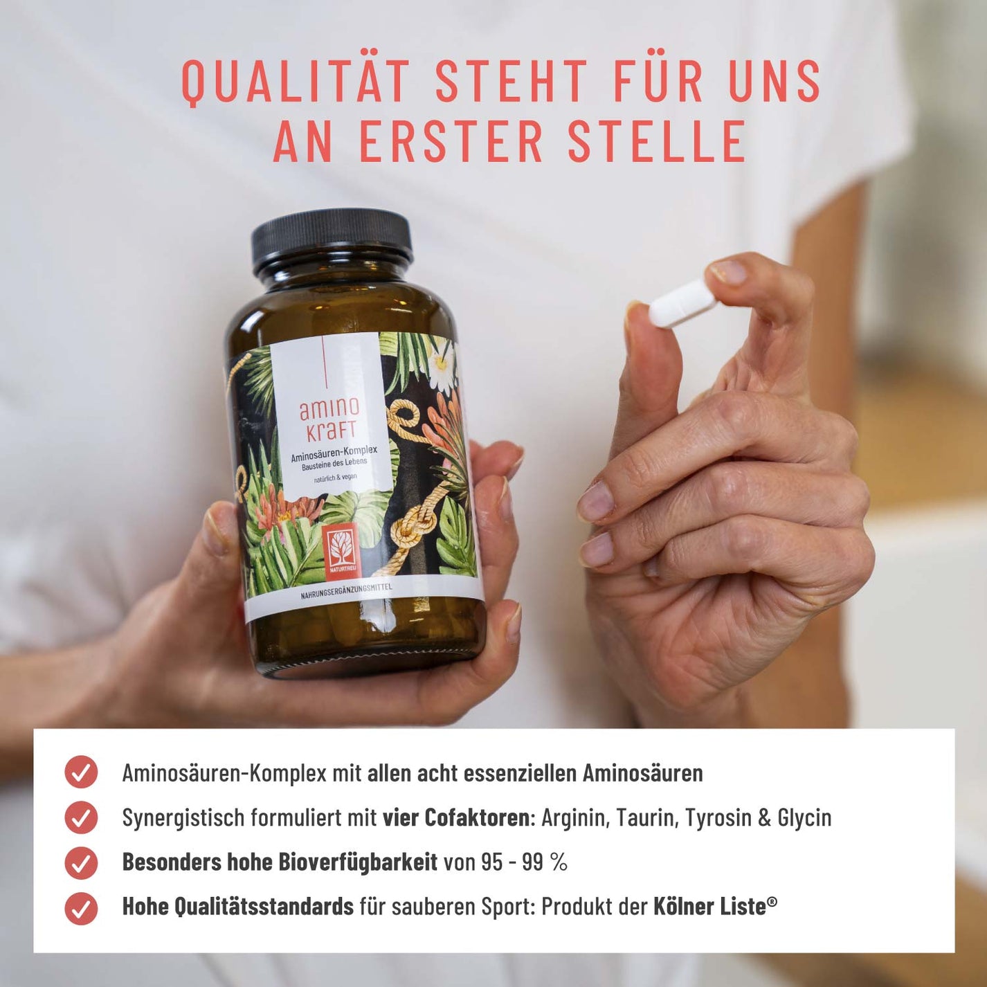 Aminosäuren Komplex hochdosiert · AMINOKRAFT von NATURTREU