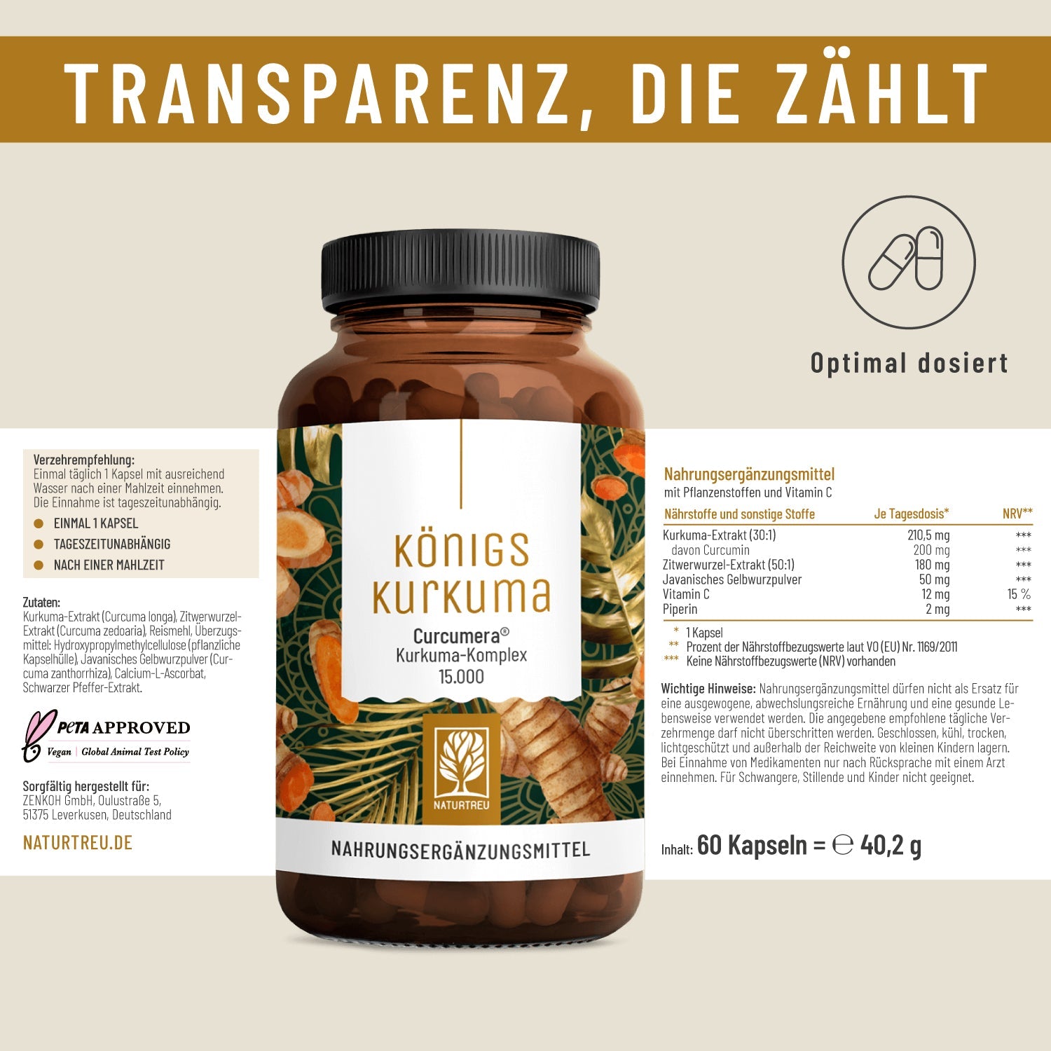 NATURTREU Stark in den Tag Sparpaket · Kurkuma & Aminosäuren